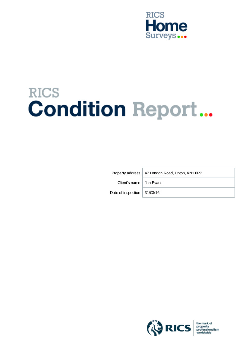 RICS HomeBuyer templates